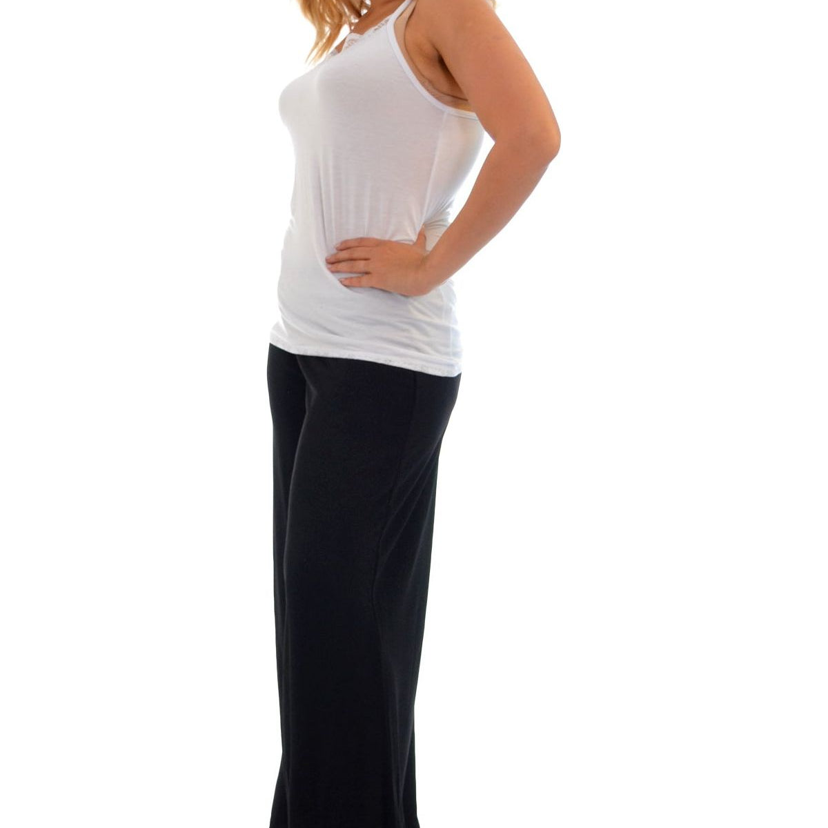Wide Leg Flared Plain Palazzo Trouser Wearall