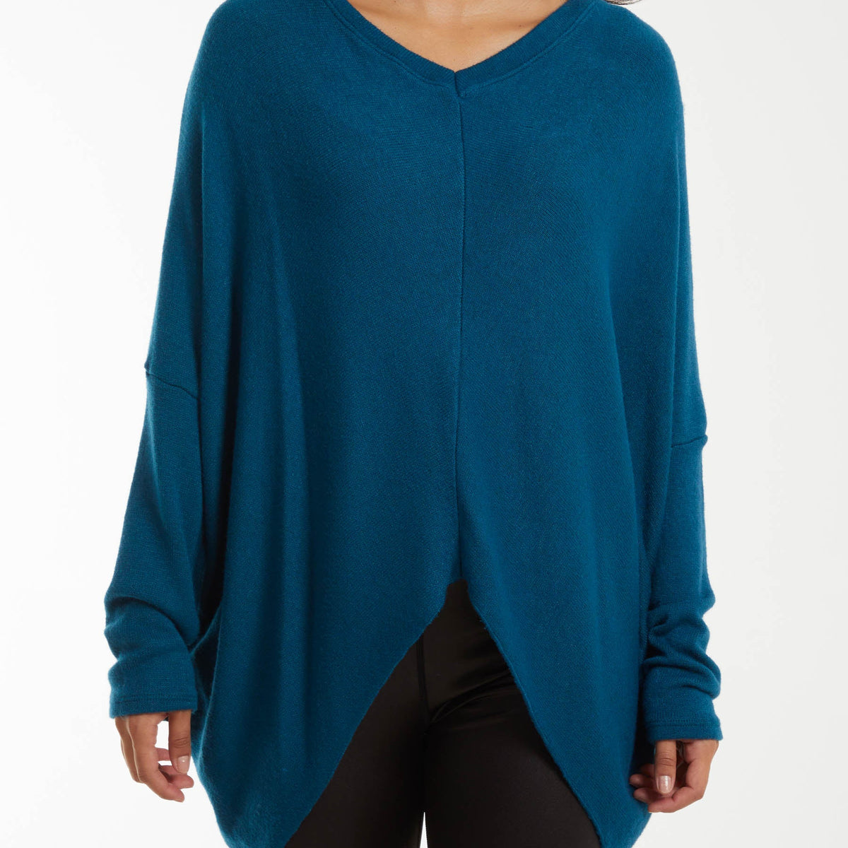 Asymmetric Hem Oversized Jumper – WearAll