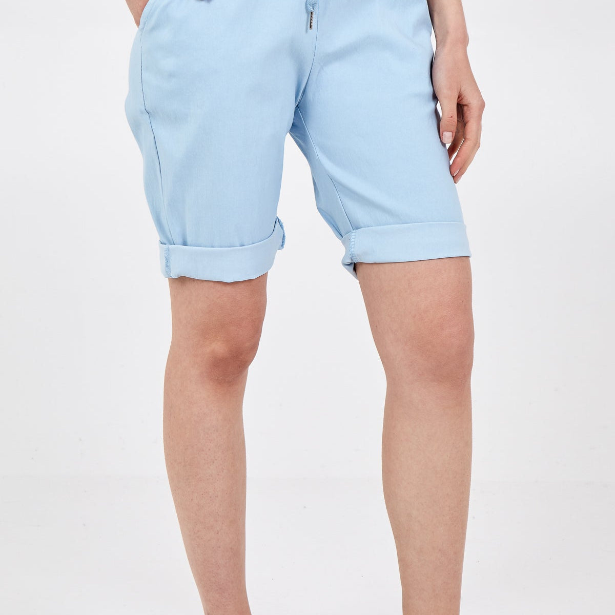 Plus Size Magic Plain Drawstring Shorts – WearAll
