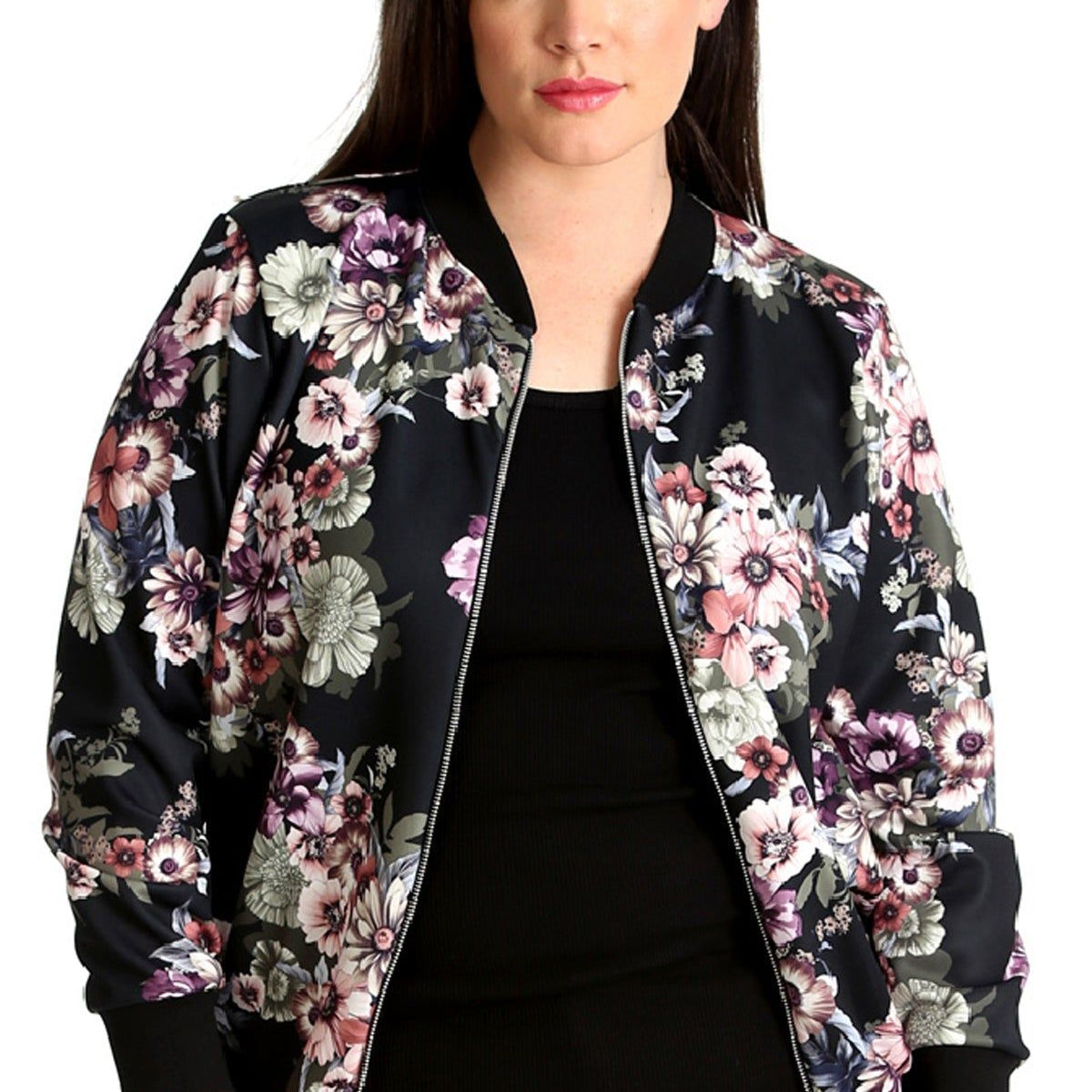 Floral Bomber Jacket Ladies Print Elasticated – WearAll